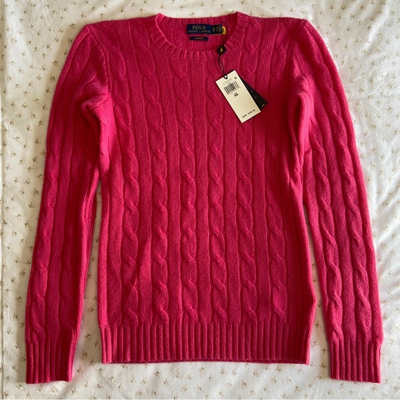 Polo Ralph Lauren | Sweaters | Nwt Polo Ralph Lauren Hot Pink Cable ...